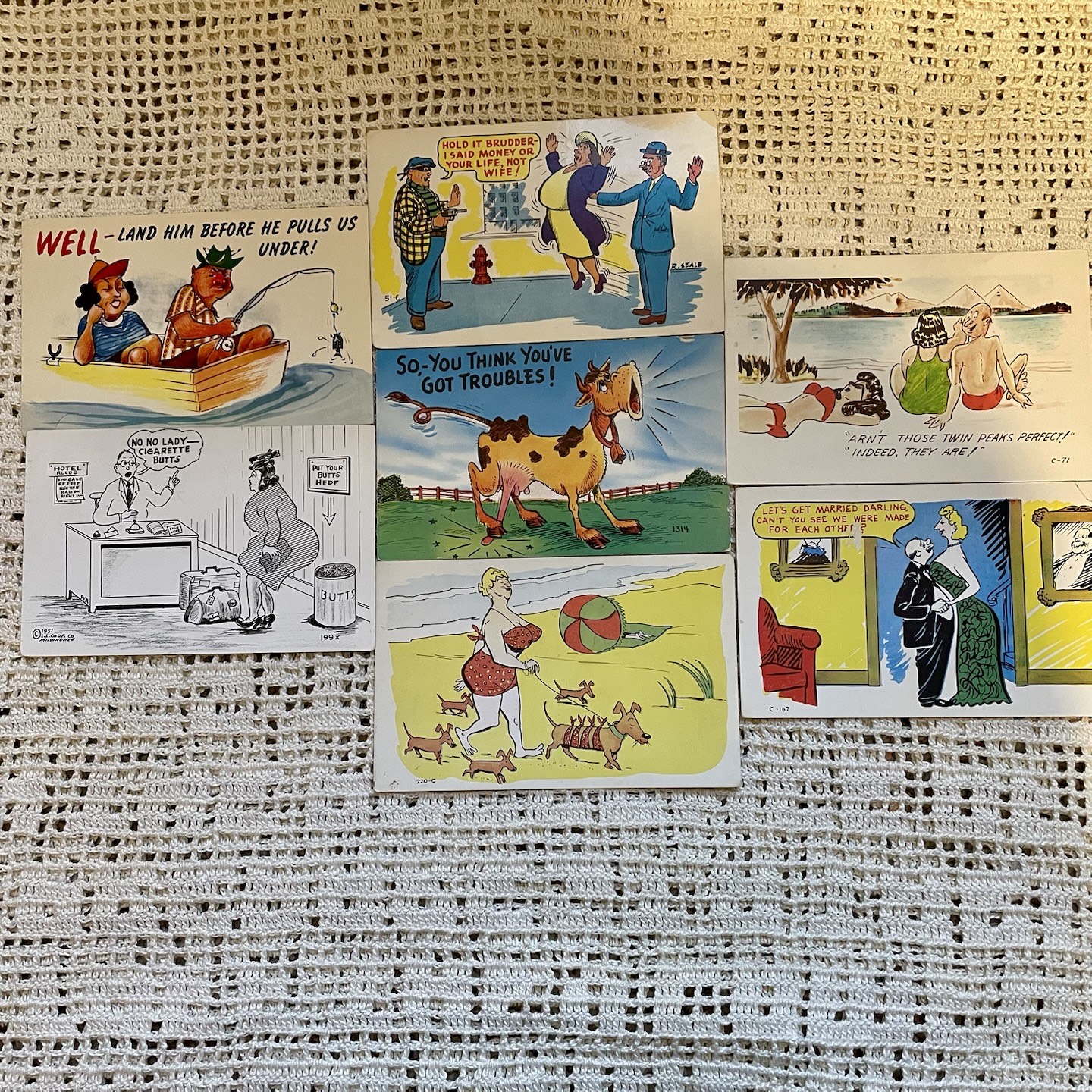 Vintage Cheeky Humorous Postcards Lot