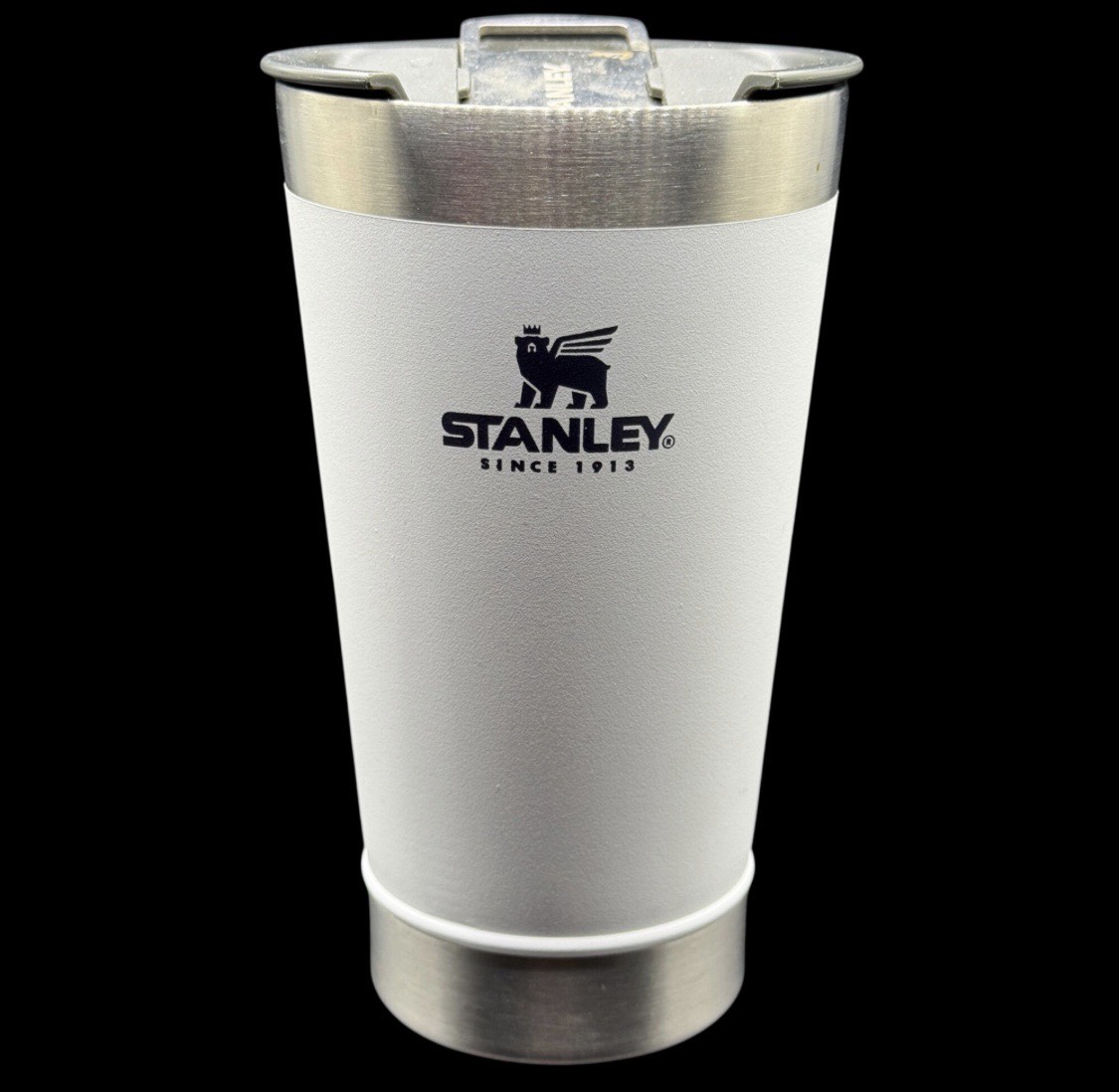Stanley Classic Stay Chill Beer Pint 16 OZ White Tumbler Bottle Opener ...