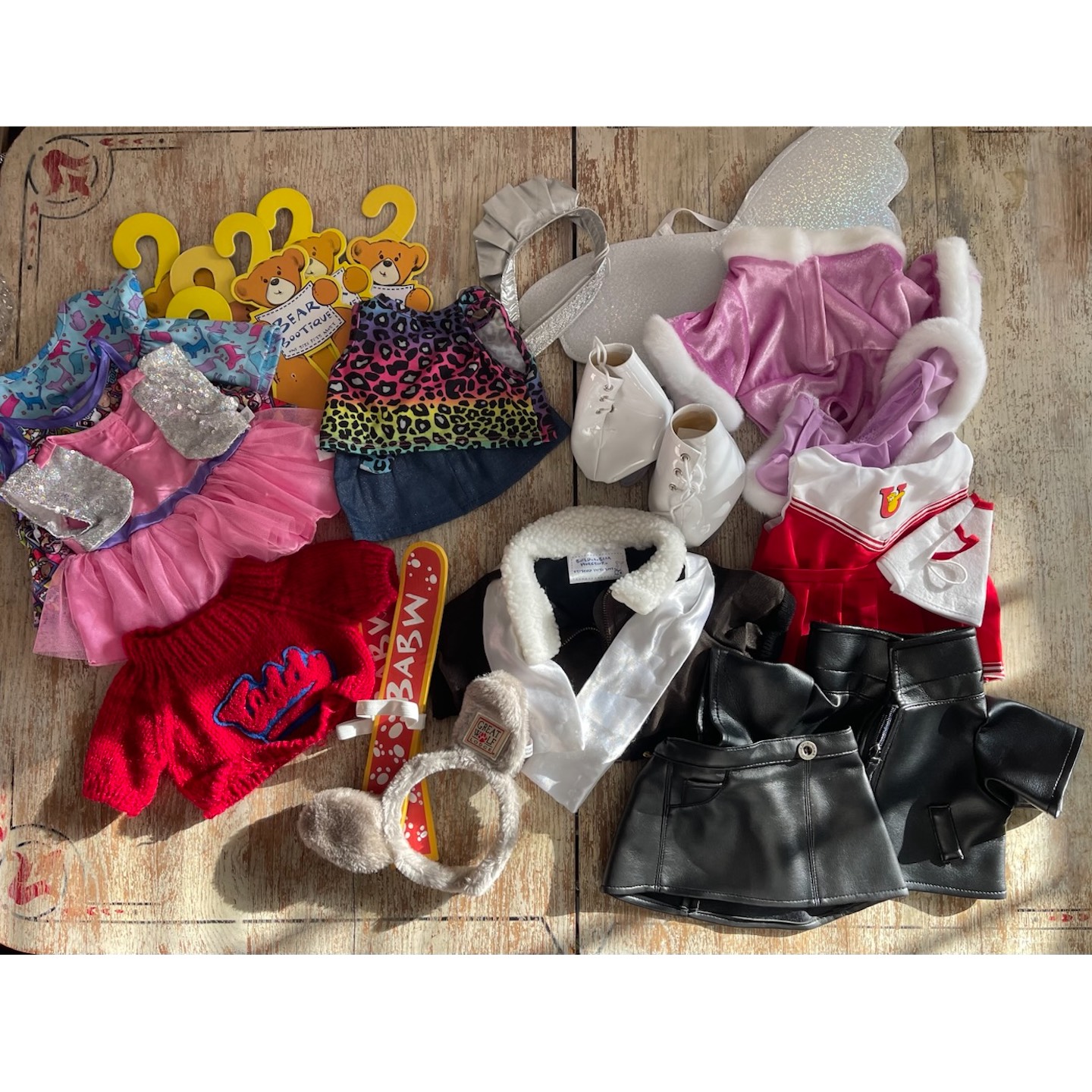 Build-A-Bear Clothing Accessory Lot BAB Reseller Bundle Hangers Outfits