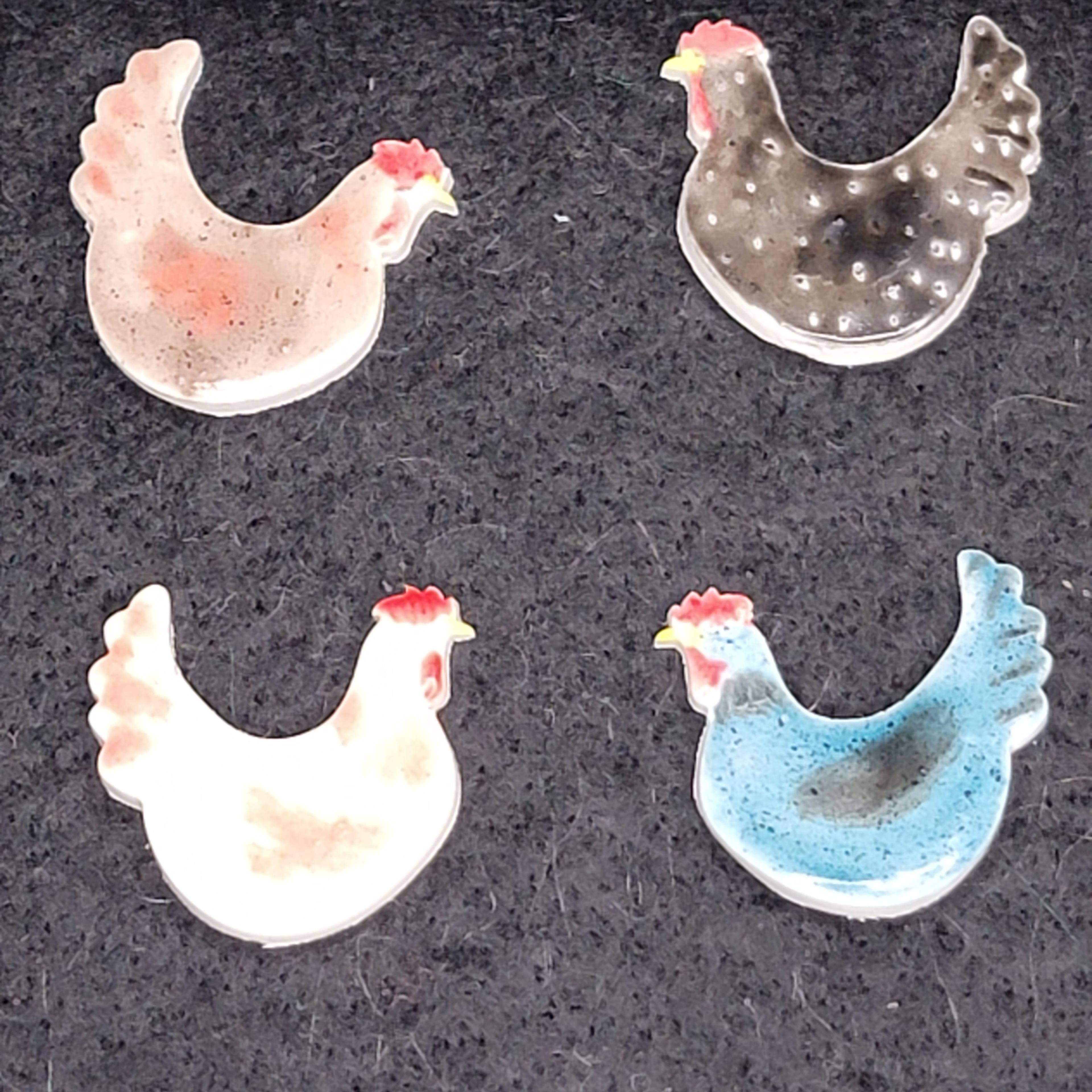 Handmade Chicken Magnet Set 🐔