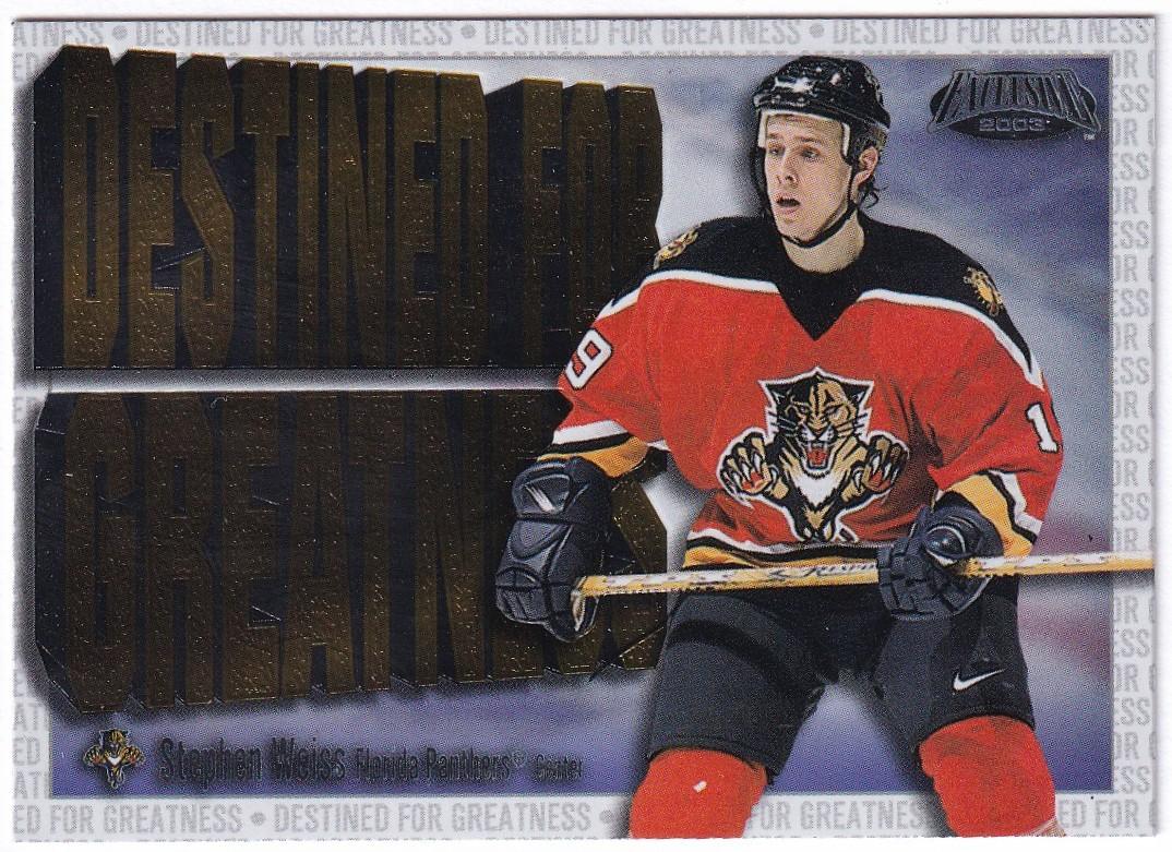 2002-03 Pacific Exclusive Destined #8 Stephen Weiss Florida Panthers ...