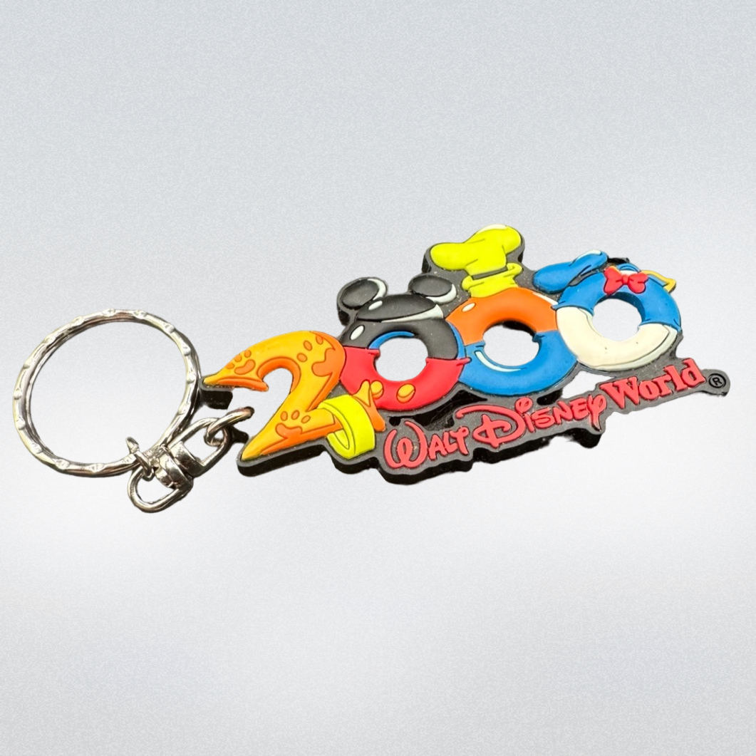 Vintage Walt Disney World Character Cut-out Keychain, “2000”, 6”