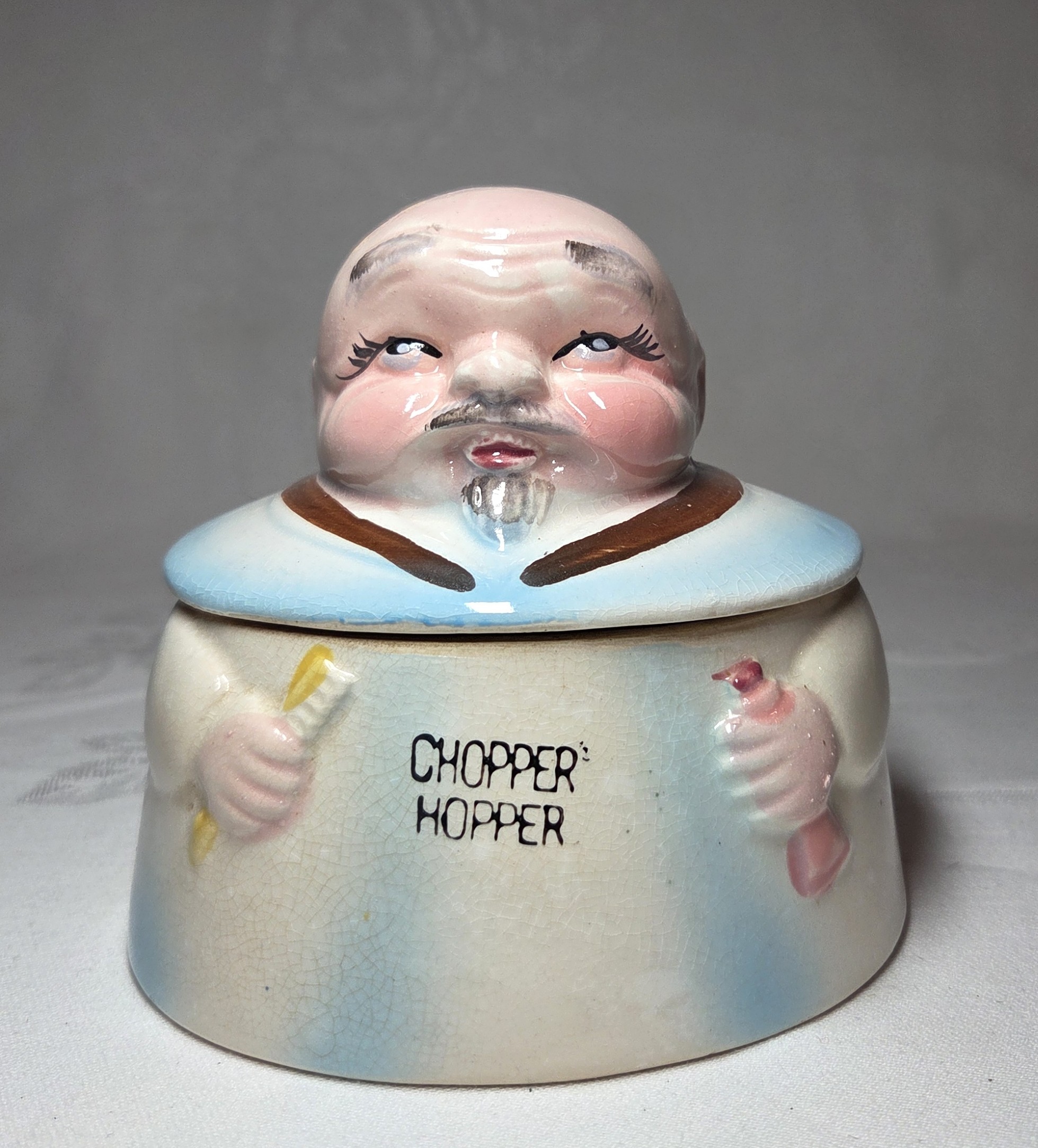 VTG Ceramic CHOPPER HOPPER VTG Denture Holder + Qtip Storage Bathroom ...