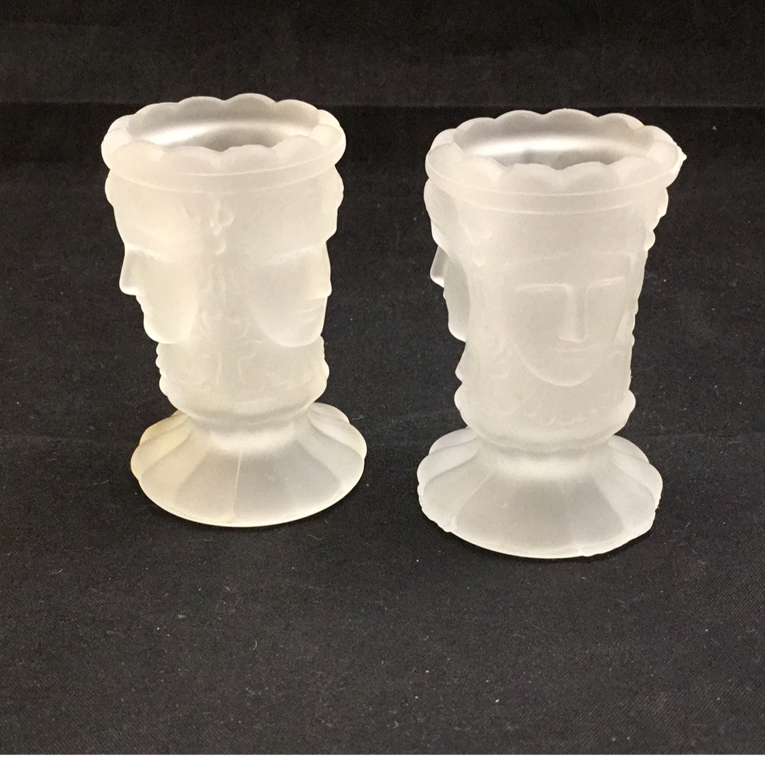 Fenton Satin Glass ToothPick Holders made for L.G. Wright 3 faces (3-65 ...
