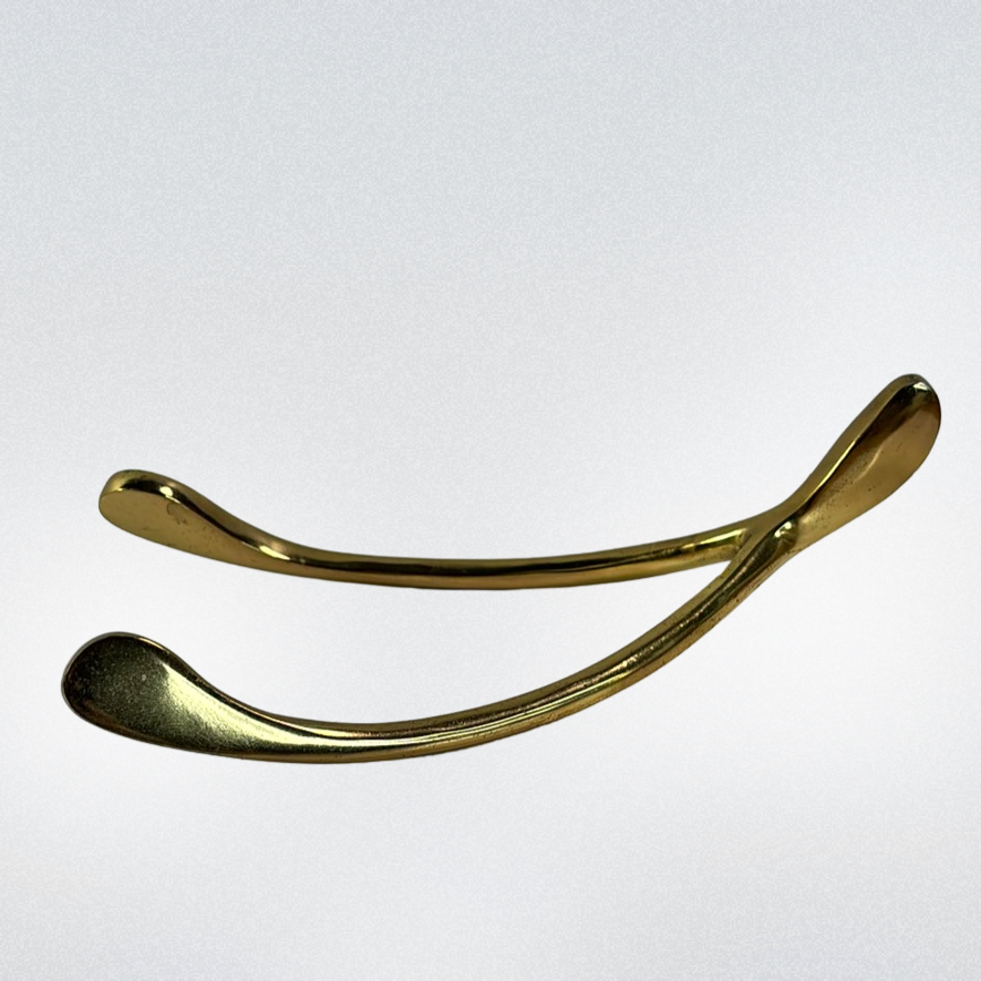 013. Brass Wishbone Decor 6.5” x 3.5”
