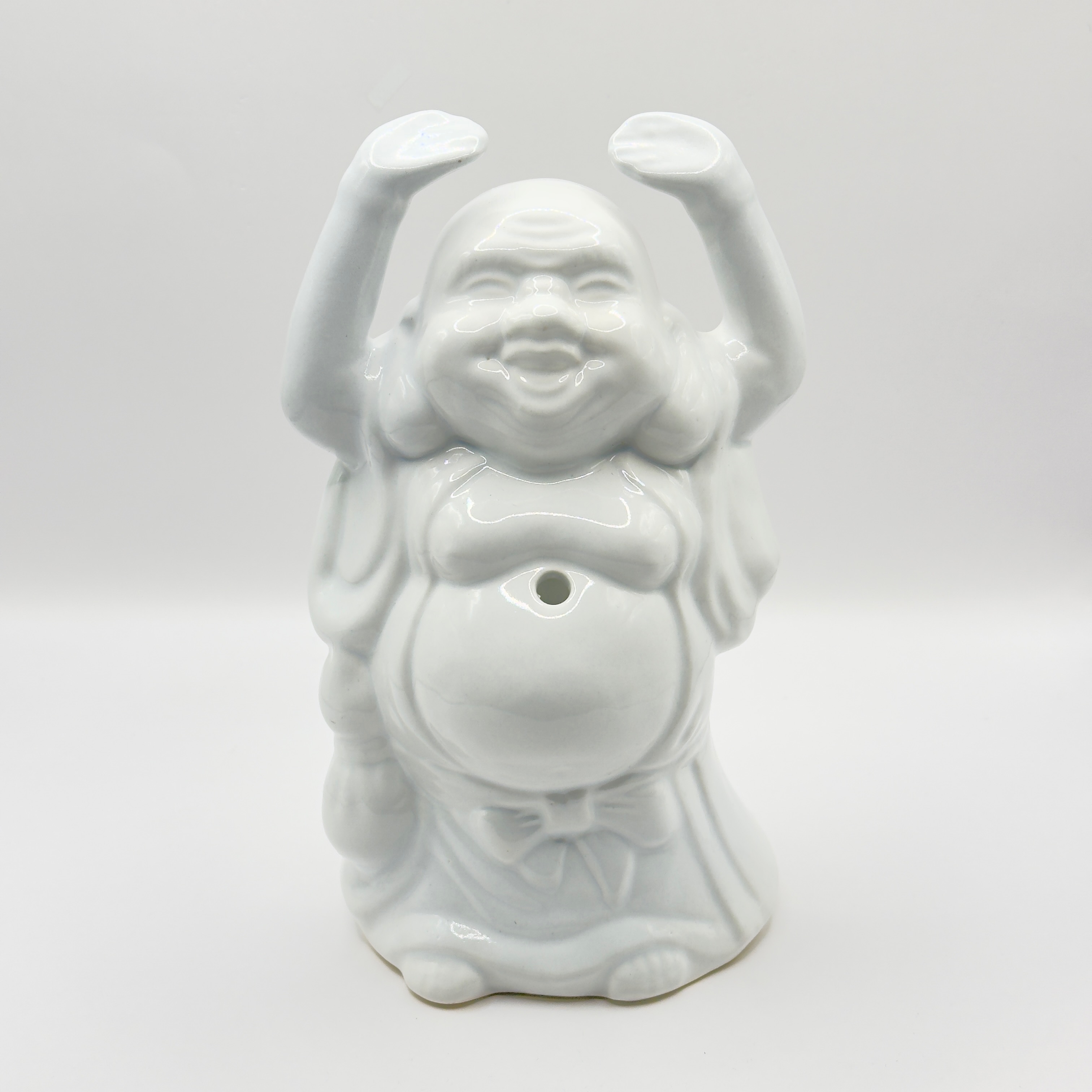 Vintage White Ceramic Happy Laughing Buddha Tiki Mug, Barware Decor, By ...