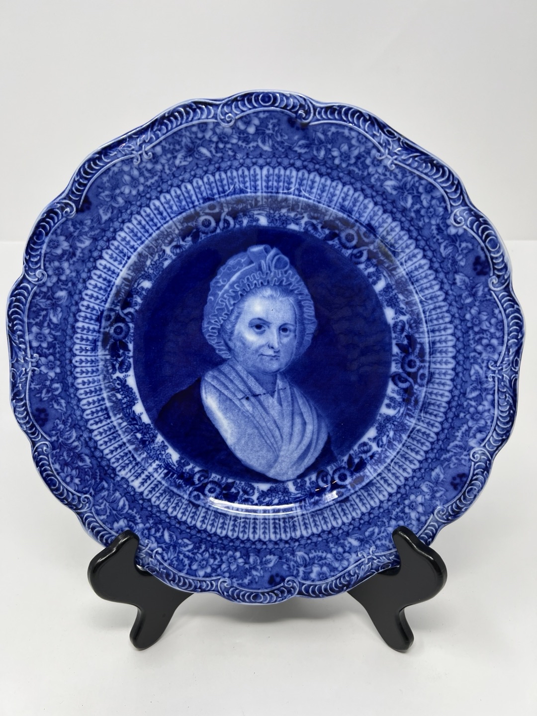 Antique Ridgways Flow Blue Martha Washington PLATE England 10” D