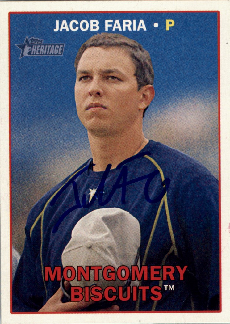 Jacob Faria Signed Tampa Bay Rays 2016 Topps Heritage Minors #4