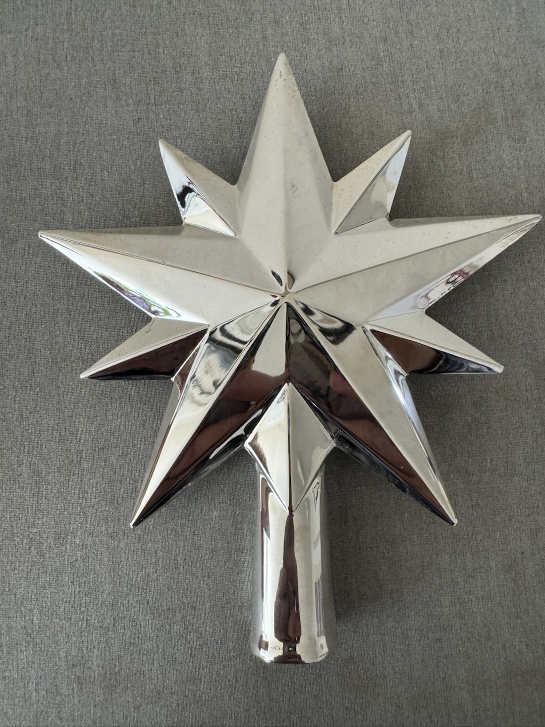 Vintage Dansk silver-plate star tree topped