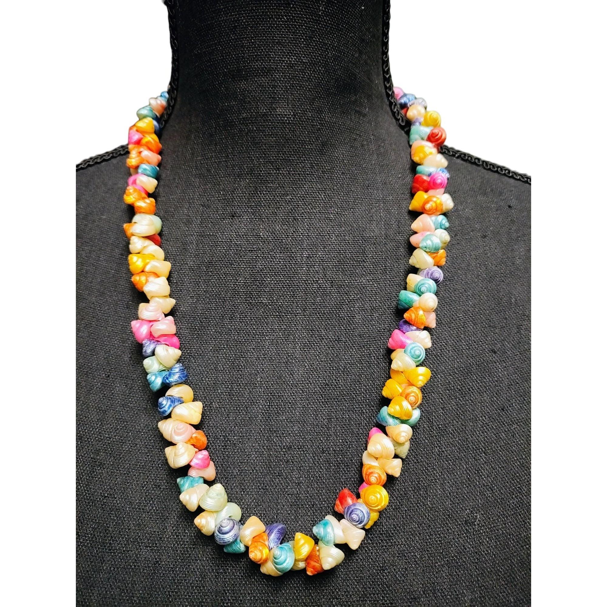 Vintage Rainbow Trochus Shell Necklace