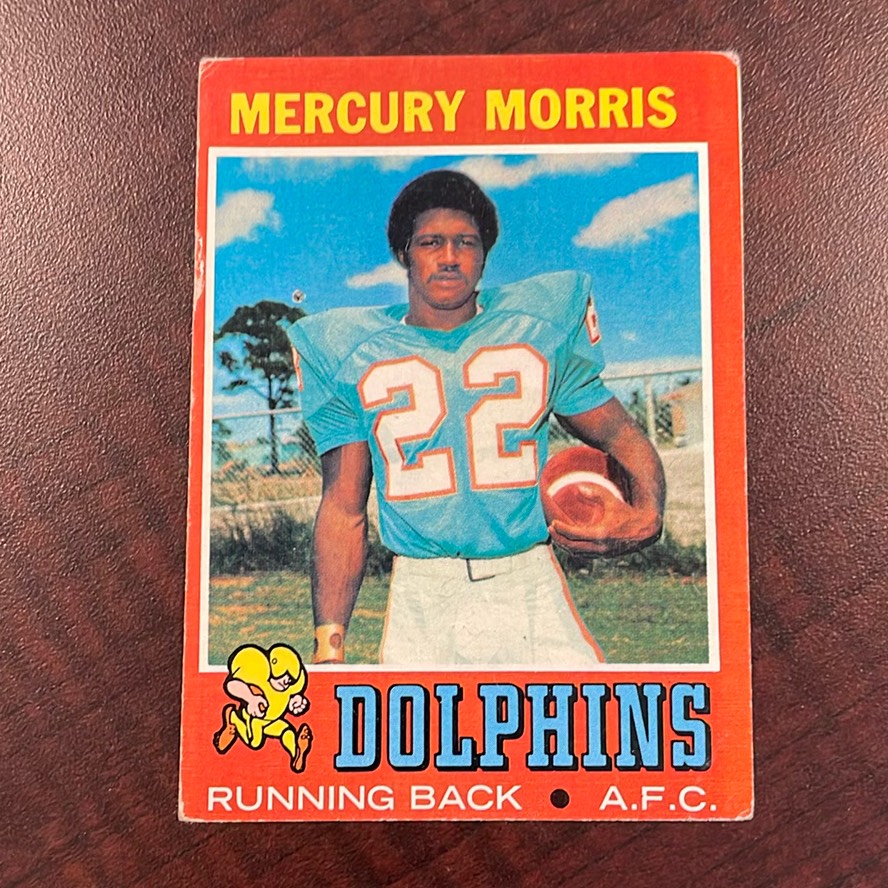 1971 Topps #91 Mercury Morris, Miami Dolphins