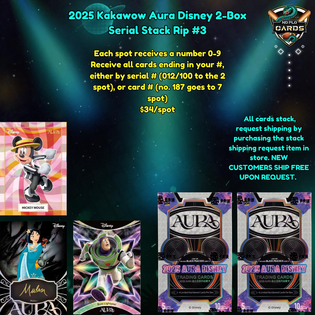 2025 Kakawow Aura Disney 2-Box Serial Stack Rip #3 - Disney Cards
