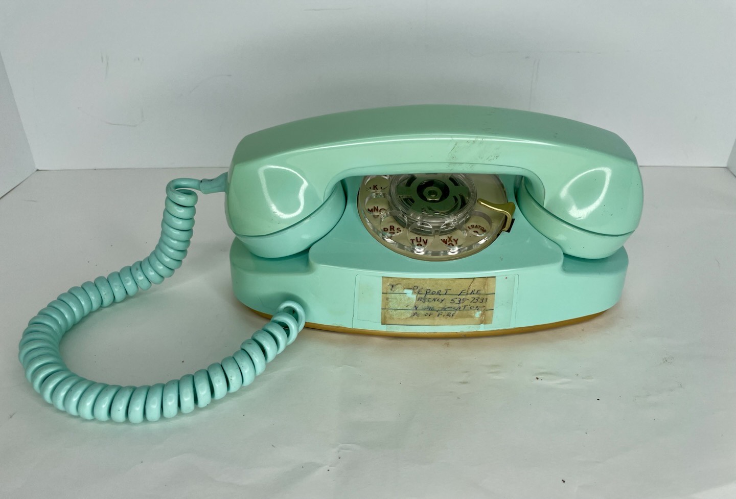 Vtg Bell System The Princess Turquoise Aqua Rotary Dial Phone Telephone ...