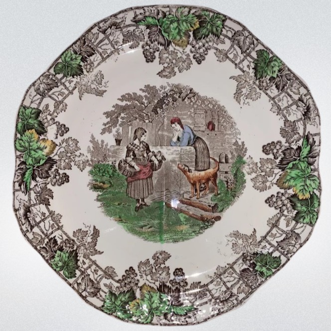 Copeland Spode Byron Series No. 1 Quartered Plate Copeland England 9.5"