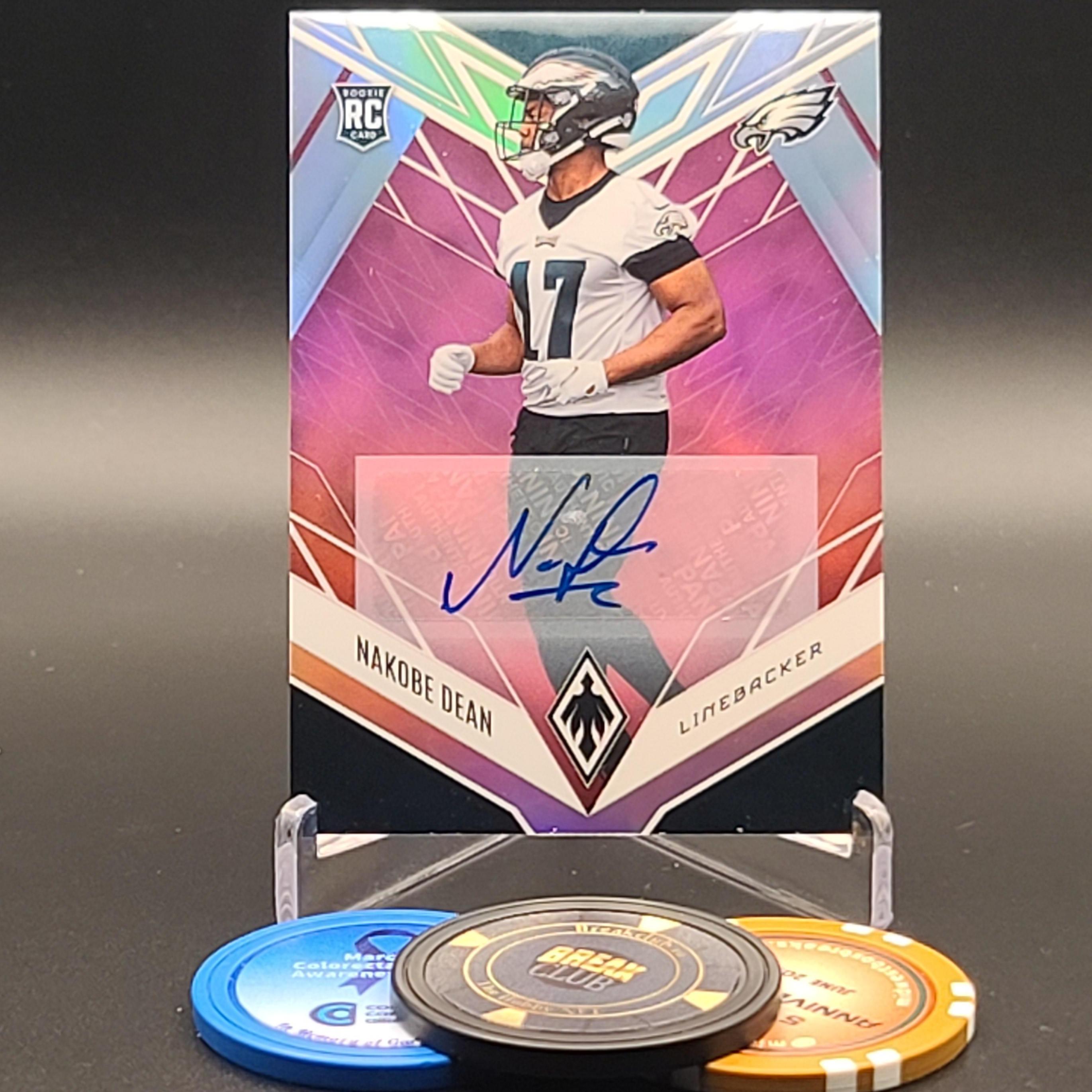 Nakobe Dean Rookie Auto 2022 Panini Phoenix Football Pink Autograph ...