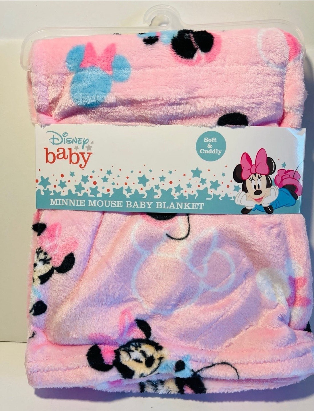 Disney Baby Soft & Cuddly Minnie Mouse Pink Baby Blanket