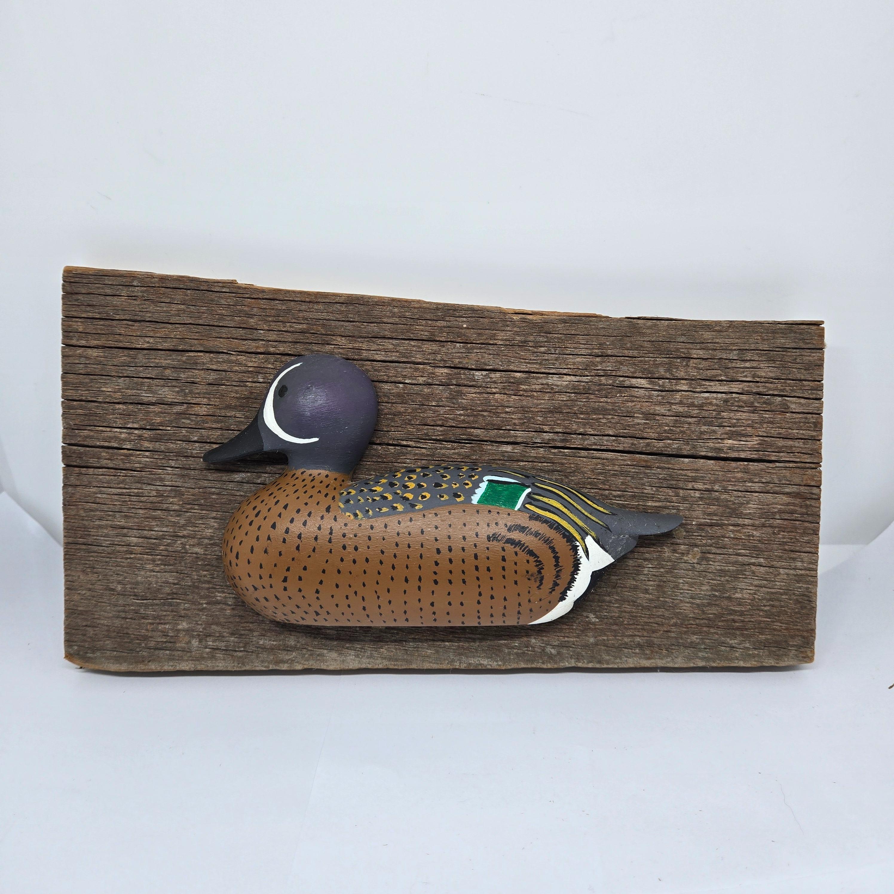 Blue Wing Teal Duck, Wood Wall Plaque