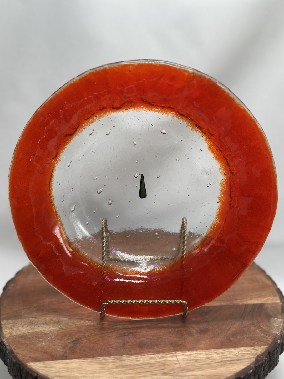 Sharon McNamara Fused Glass Bowl Dichroic Emblem Signed & Incredible