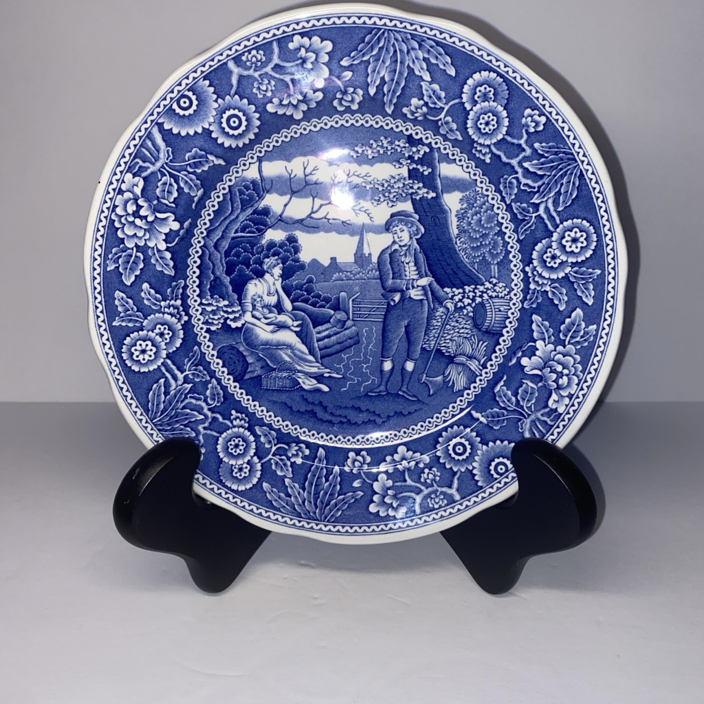 Spode Blue Room Collection Georgian Series "Woodman" Plate