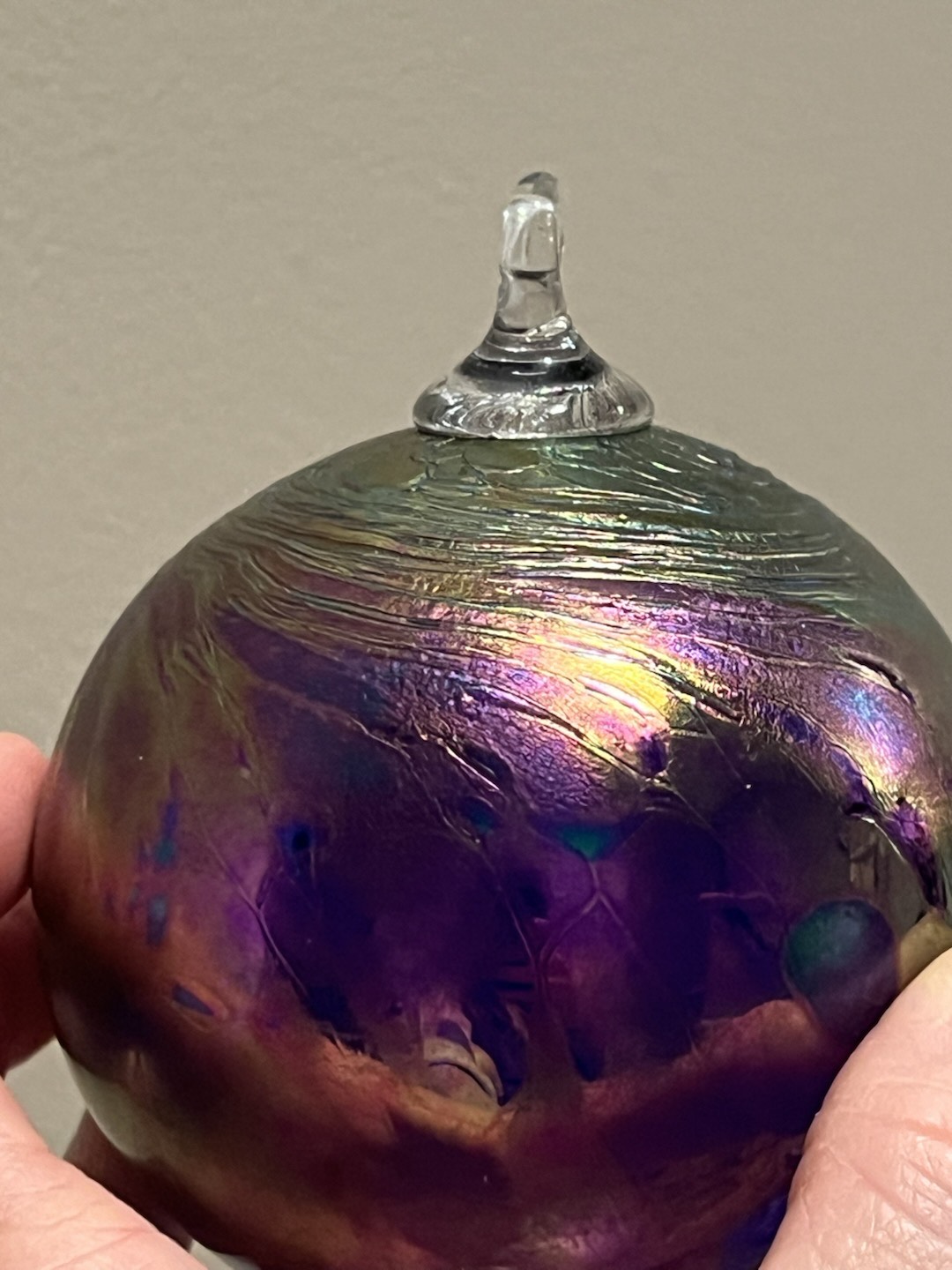 Amazing Glass Eye Studios Oil, Slick, Iridescent Swirled Art Glass ...