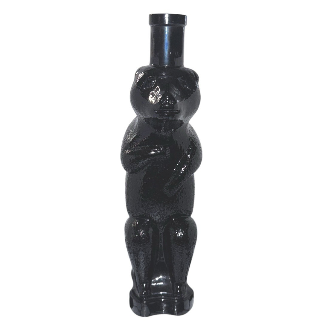 30s-40s Smirnoff Kümmel Black Bear Glass Bottle