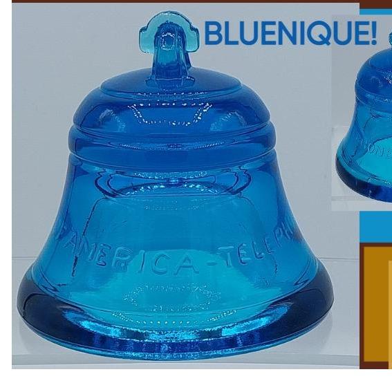 Viking Glass BLUENIQUE Bell Telephone Bicentennial Bell Shaped ...