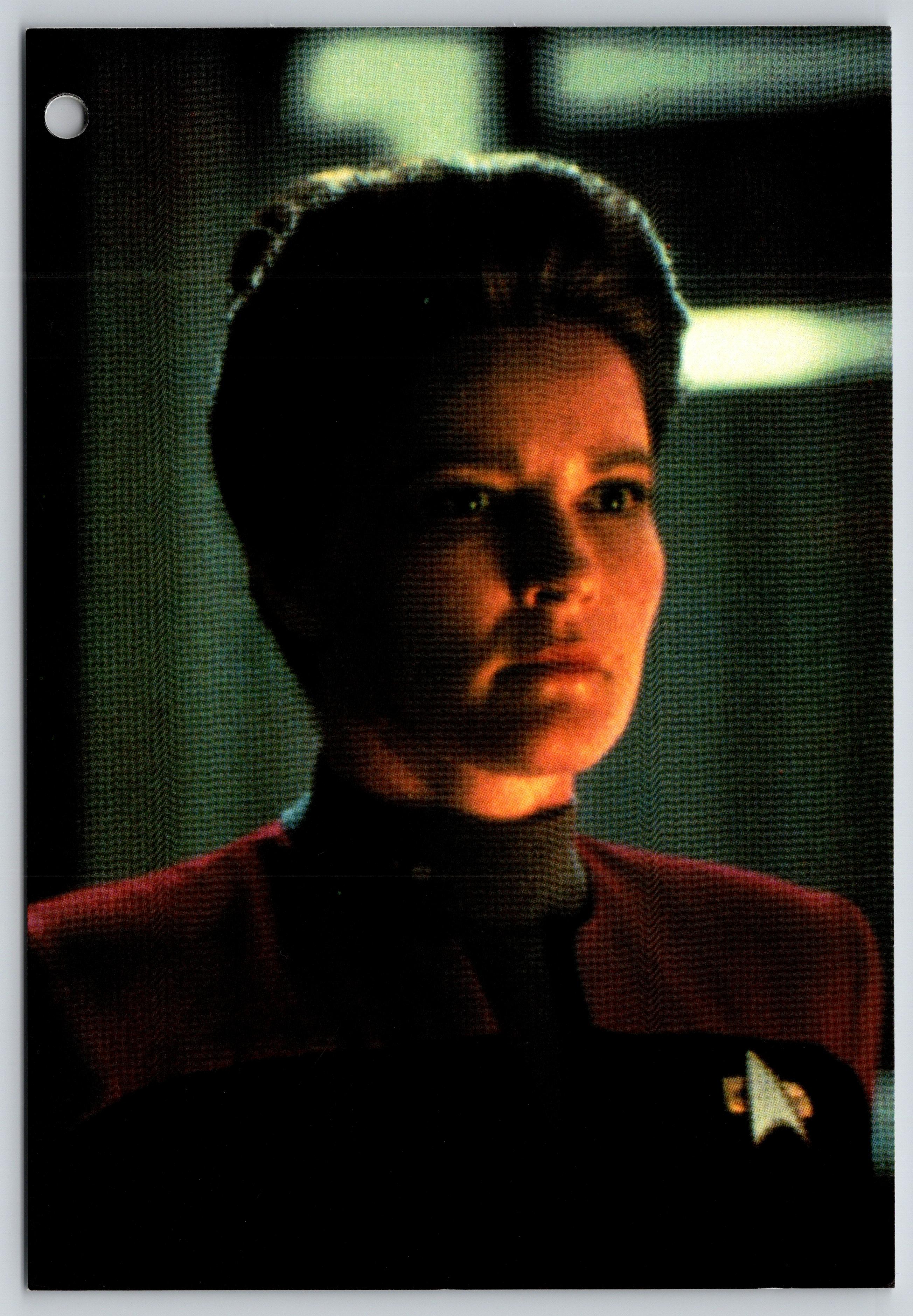 Postcard Captain Janeway Star Trek Voyager 1995 Kate Mulgrew Science ...