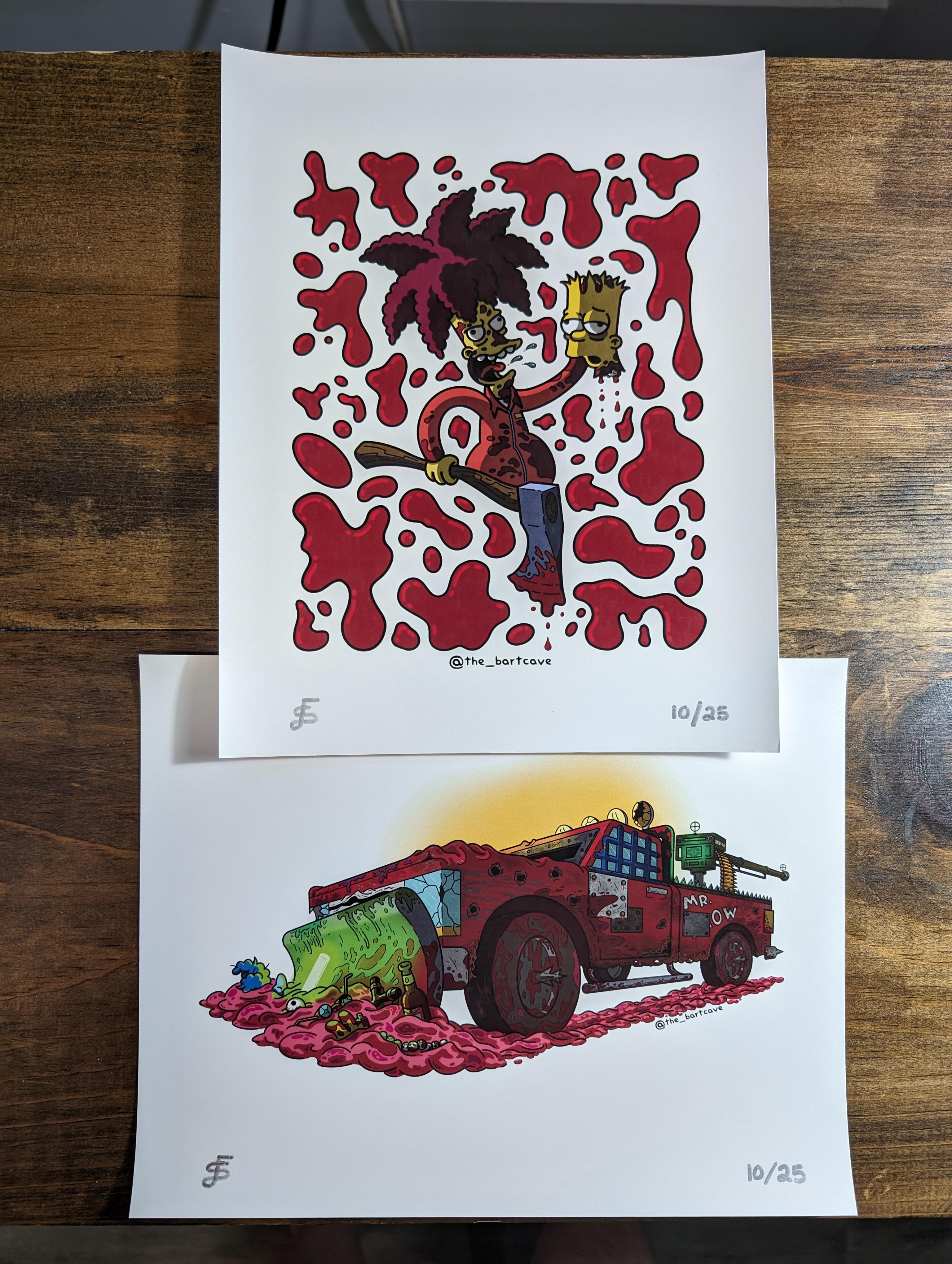 Simpsons Original Art Treehouse Of Horror x2