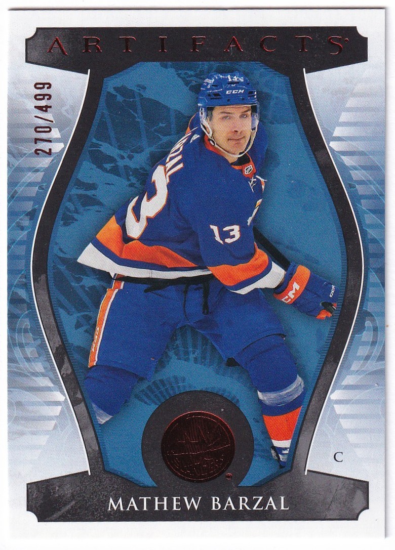 2023-24 Artifacts Ruby #7 Mathew Barzal New York Islanders Hockey Card