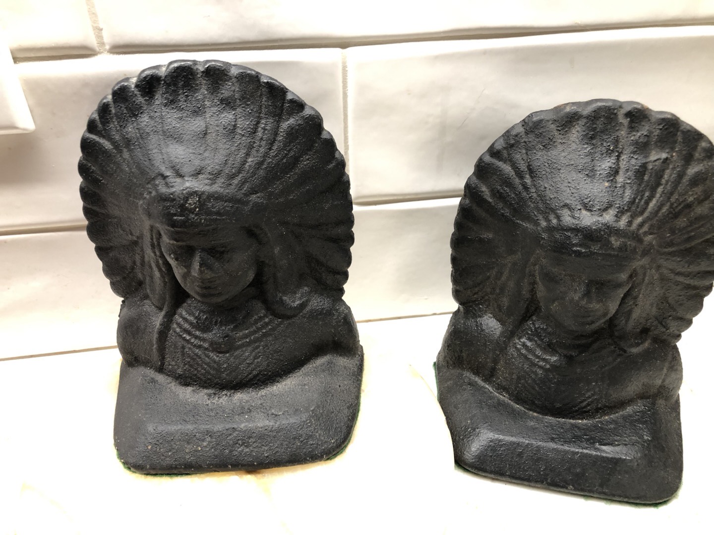 Indian Chief Bookends