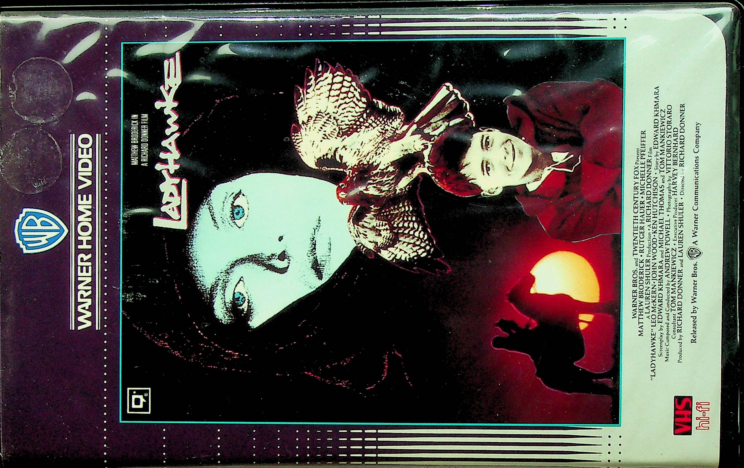 Ladyhawke - VHS hi-fi - Warner Home Video (1982) - Rated PG-13 - Pre-owned