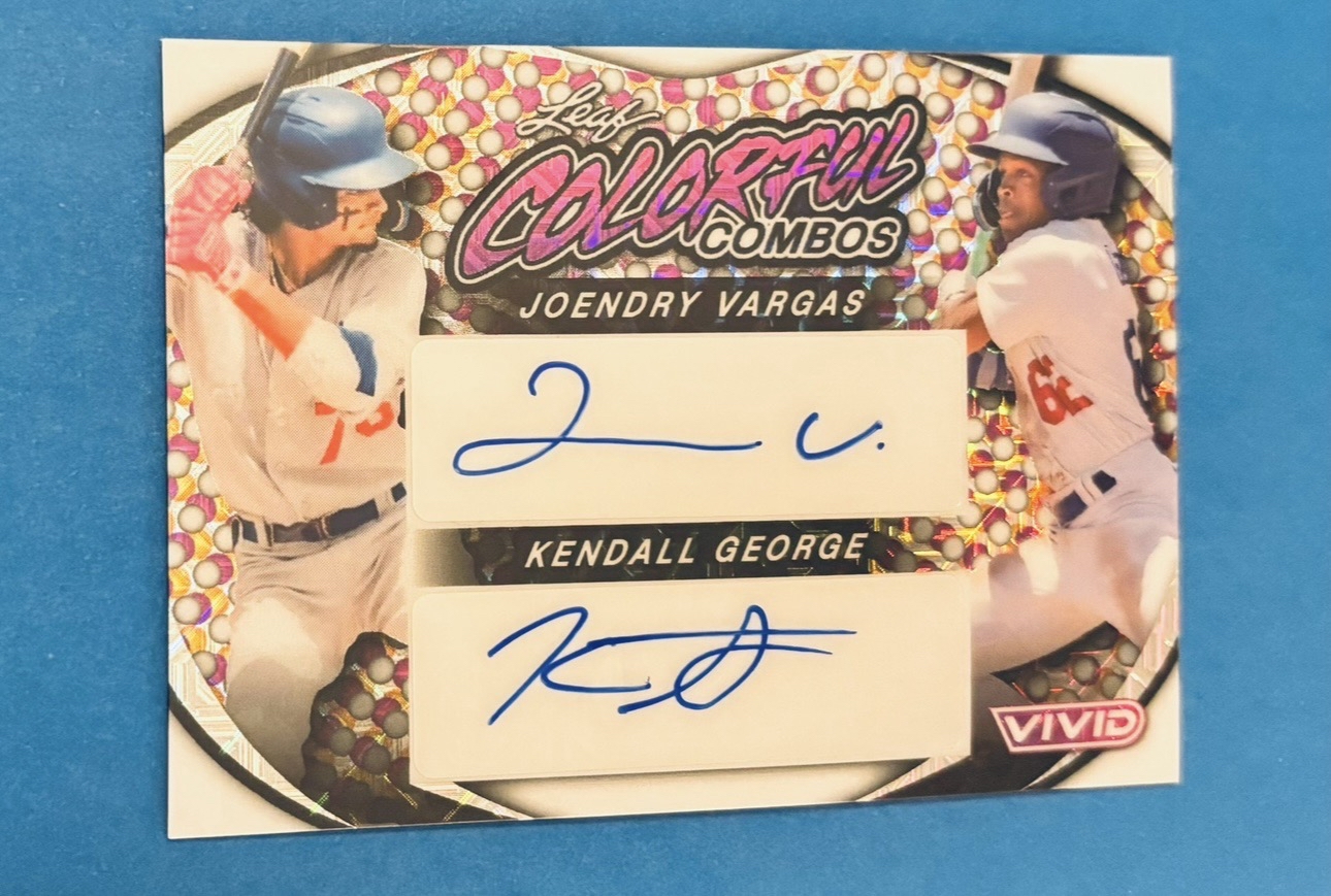 2023 LEAF VIVID JOENDRY VARGAS KENDALL GEORGE COLORFUL COMBOS 6/6 DUAL AUTO