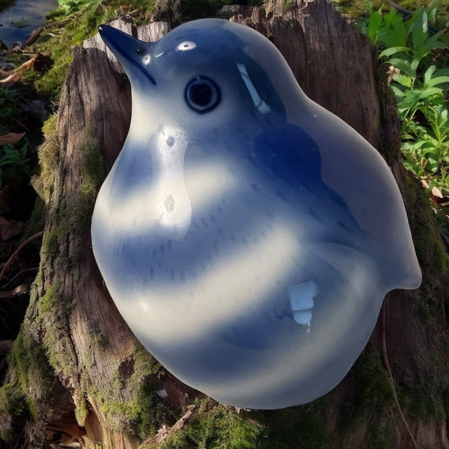027. Fat Ceramic Blue Bird