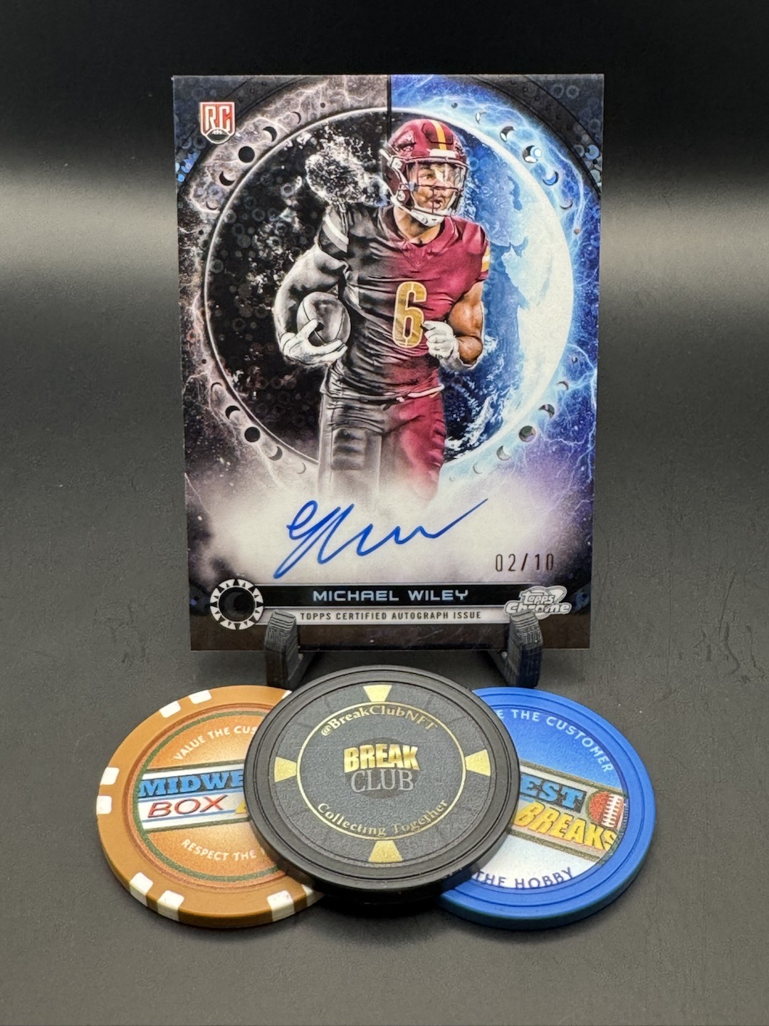 Michael Wiley Black Equinox Auto 02/10 2024 Topps Cosmic Washington ...