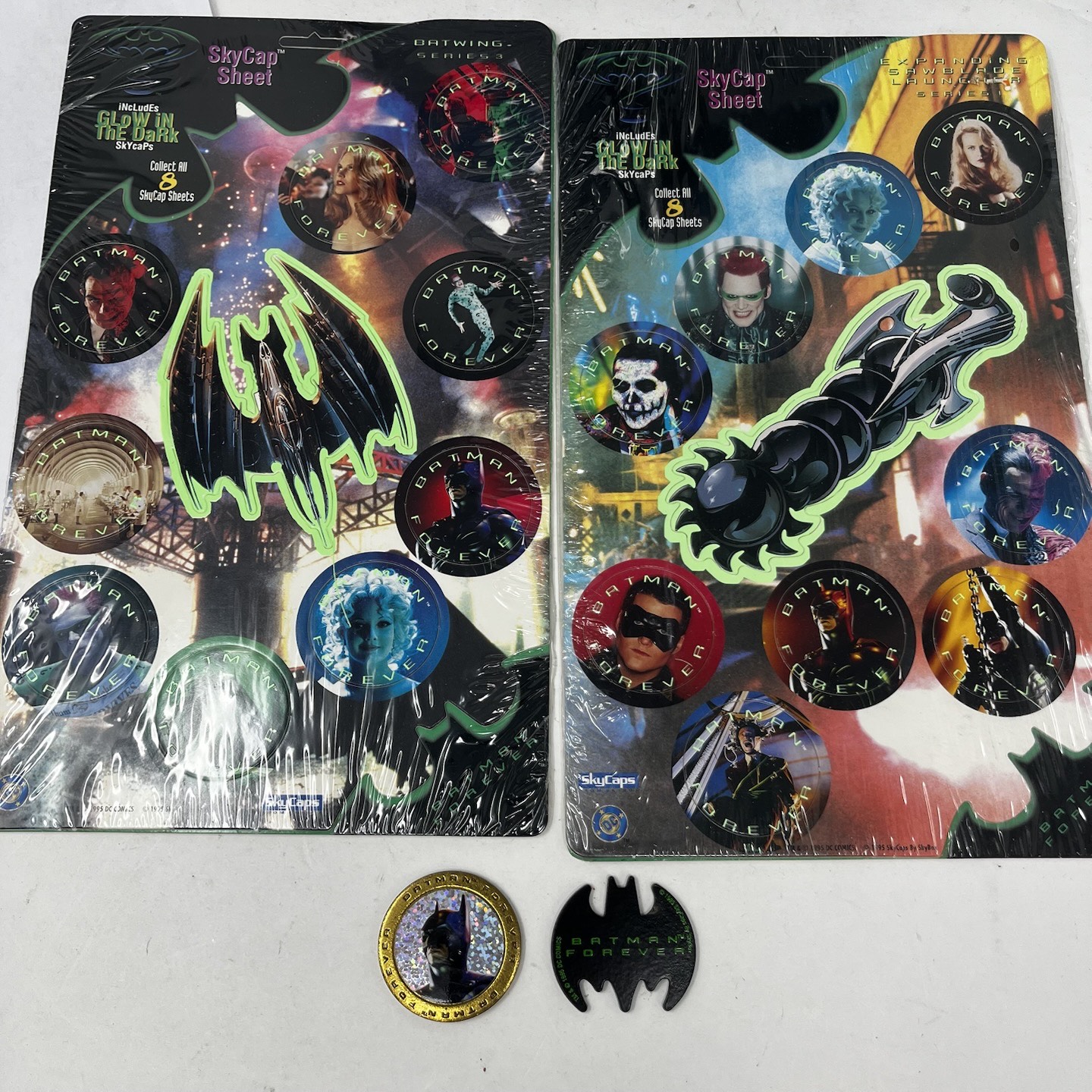 Batman Forever Skycap Sheets With Two Slammers Pog Type