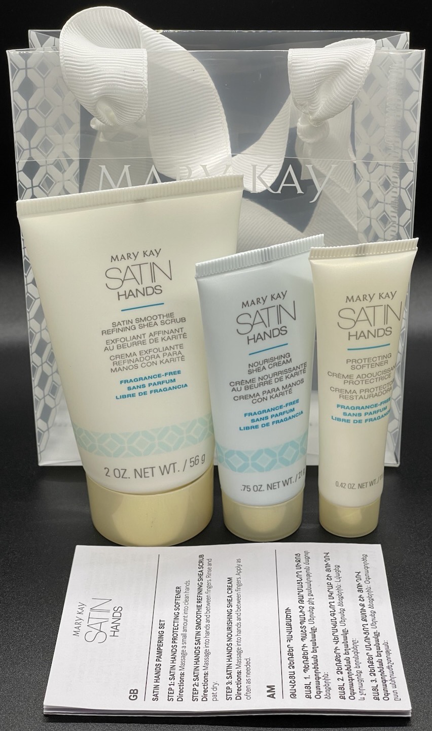 Set of 2 Mary Kay Fragrance-Free Satin Hands Deluxe Mini Sets NEW