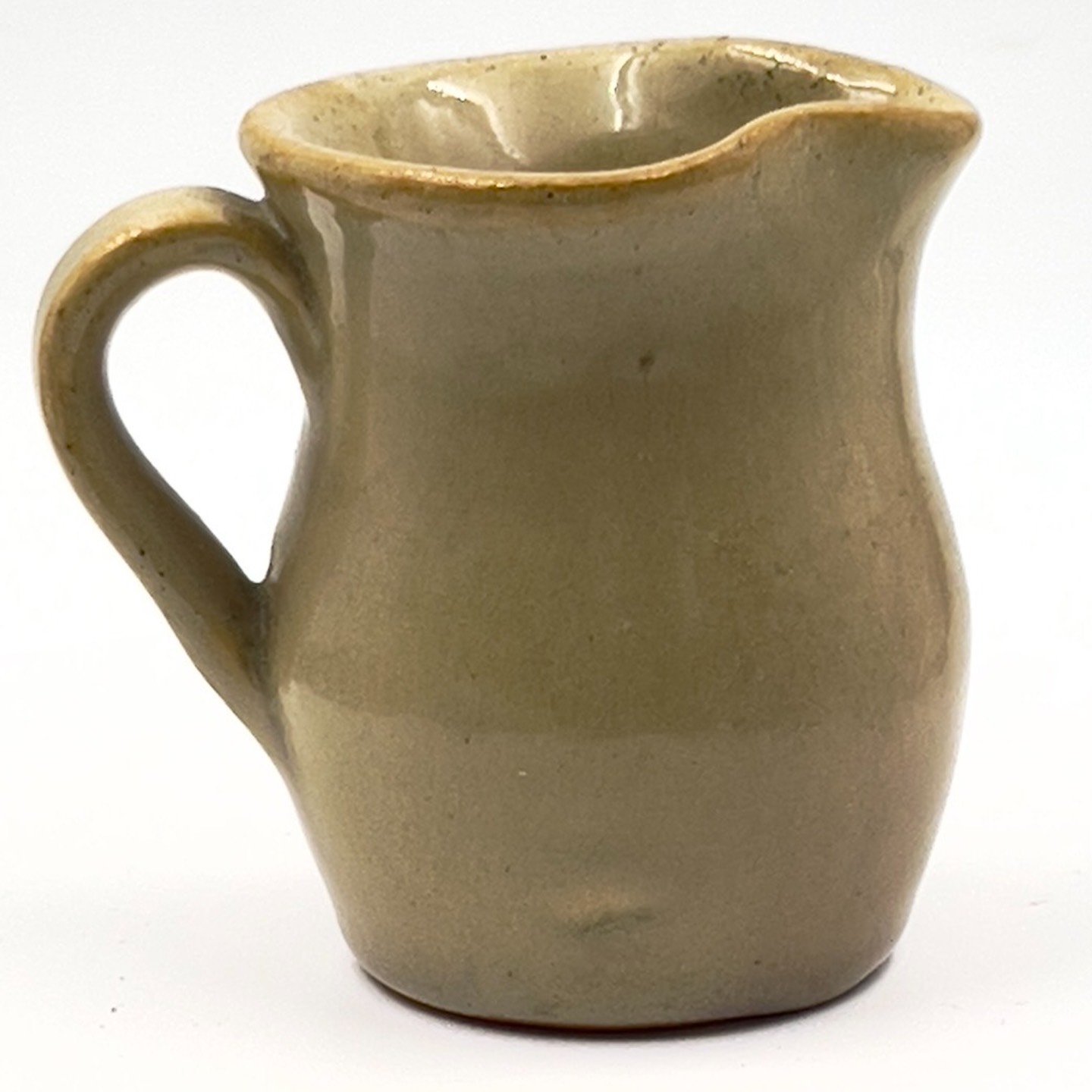 POTTERY Creamer Pitcher Glazed Interior/Exterior 3x2 1/2”