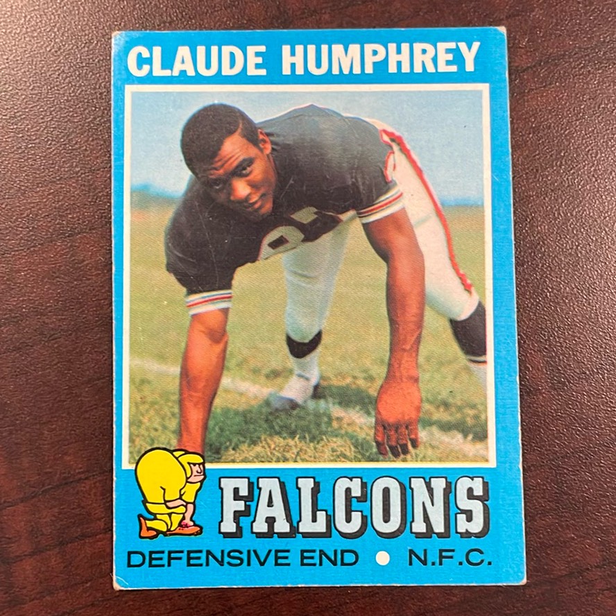 1971 Topps #218 Claude Humphrey, Atlanta Falcons