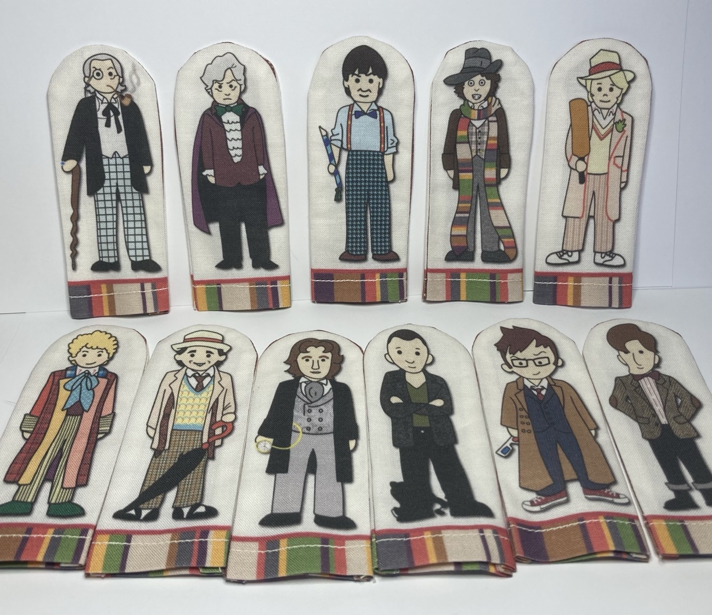 Doctor Who Finger Puppets Doctors 1 Thru 11