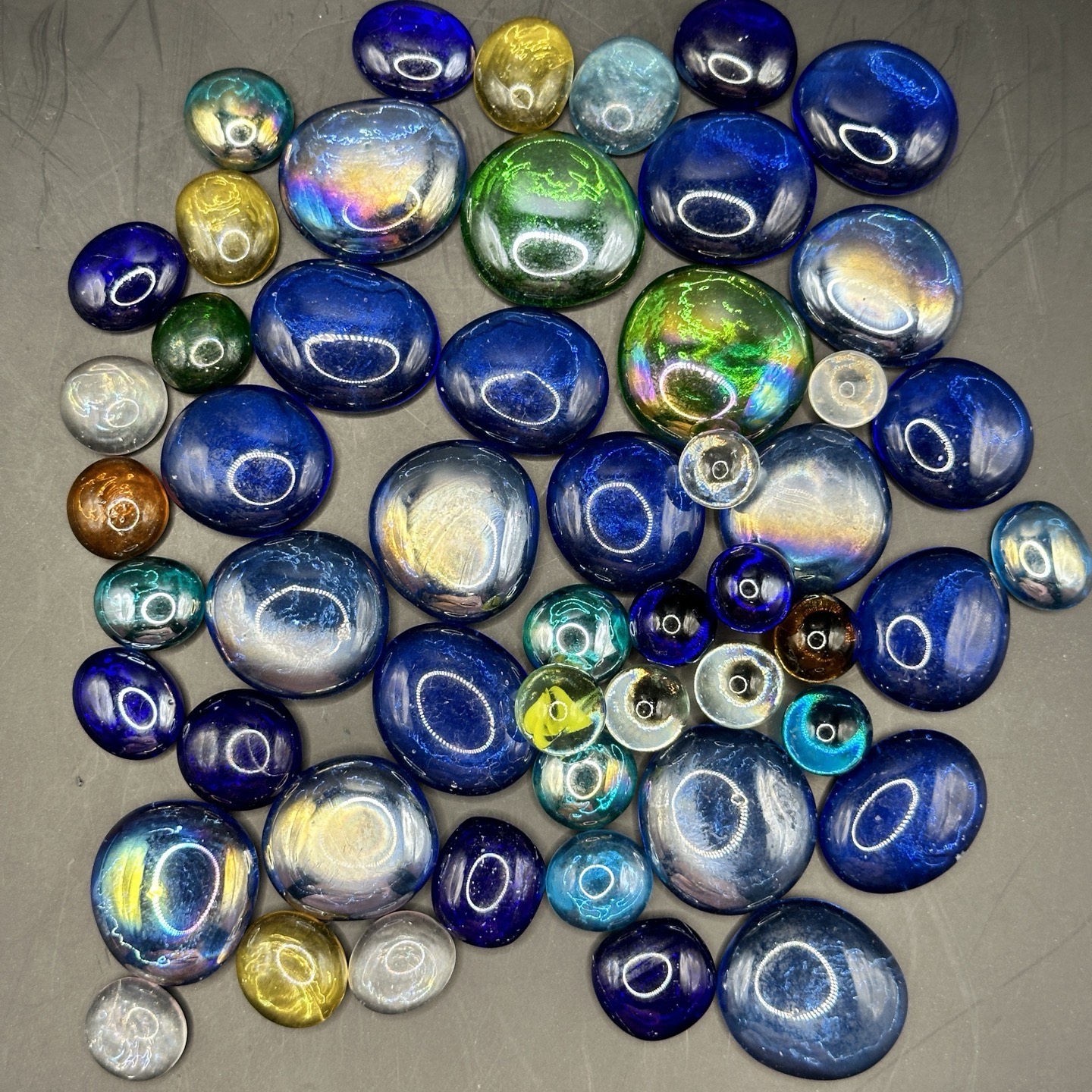 #554 Flat Pebbles Marbles Glass Gems This Fillers Tables Scatter ...