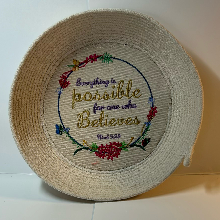 Handmade Clothesline Rope Basket