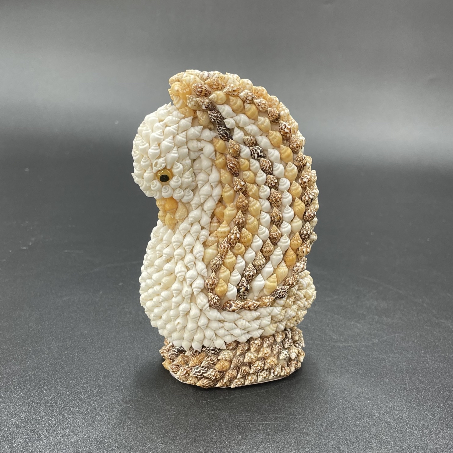 Seashell Encrusted Swan Bird Duck Figurine Beach Ocean Decor