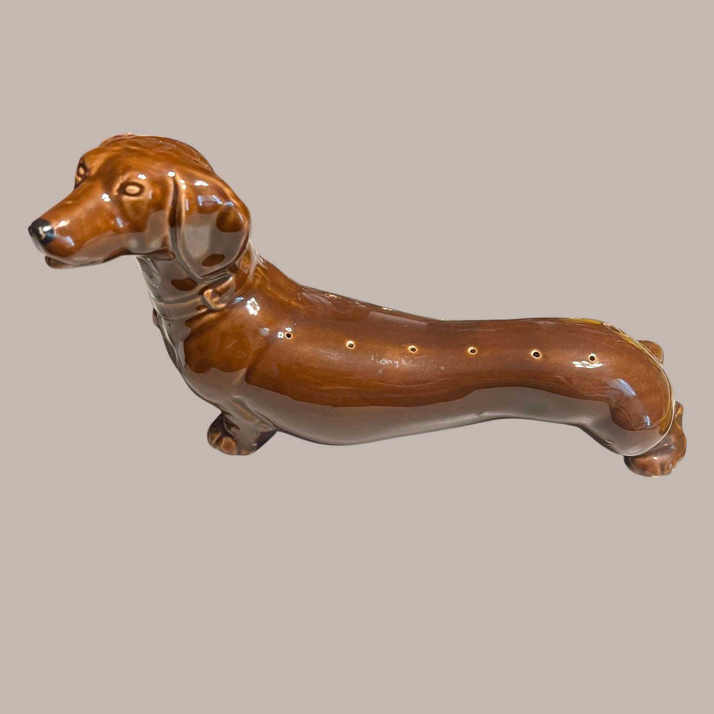 Vintage MCM Dachshund Dog Hors D'Oeuvres Toothpick Holder