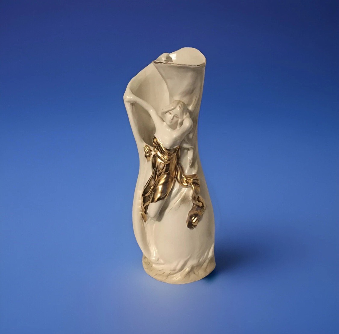 Antique 1912 Royal Dux Porcelain Pottery Vase Art Nouveau Bohemia Nymph ...