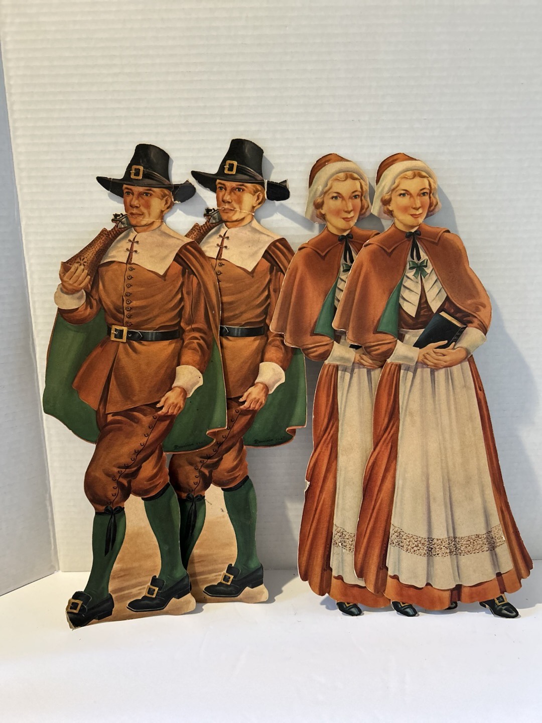 Vintage Pilgrims Paper Cut Outs
