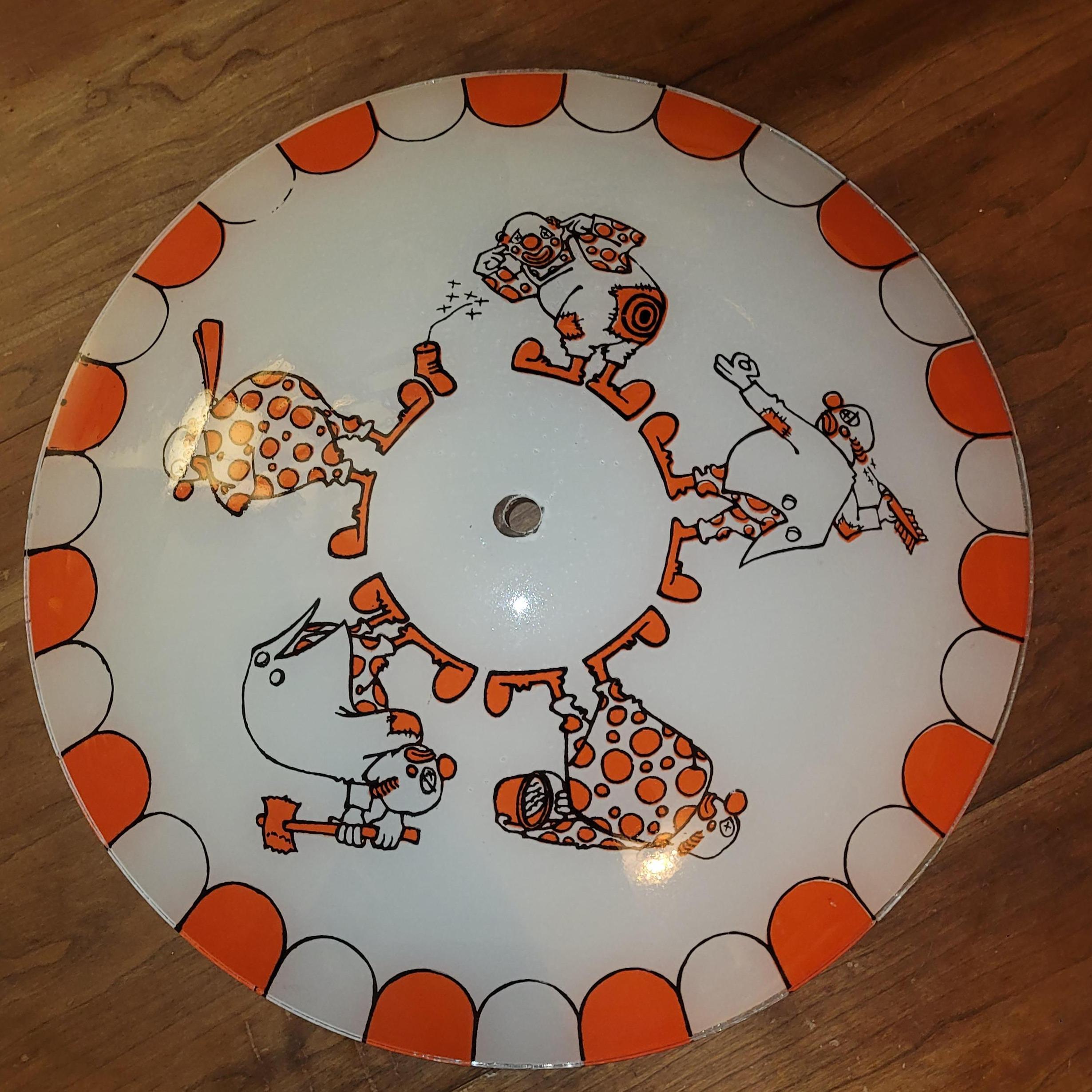 Vintage Circus Clown and Animal Carousel Ceiling Light Shade