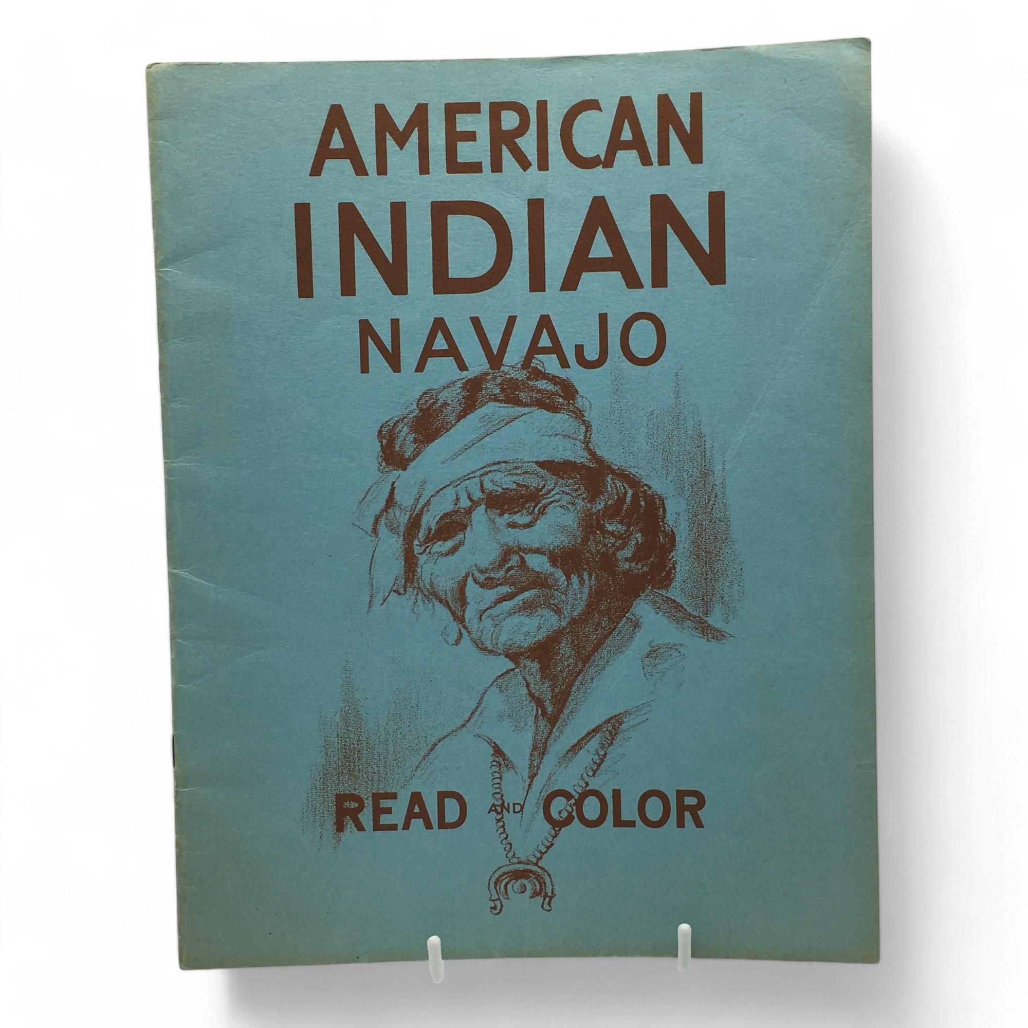 AMERICAN INDIAN NAVAJO - Read and Color Booklet Vintage 1951 Eukabi