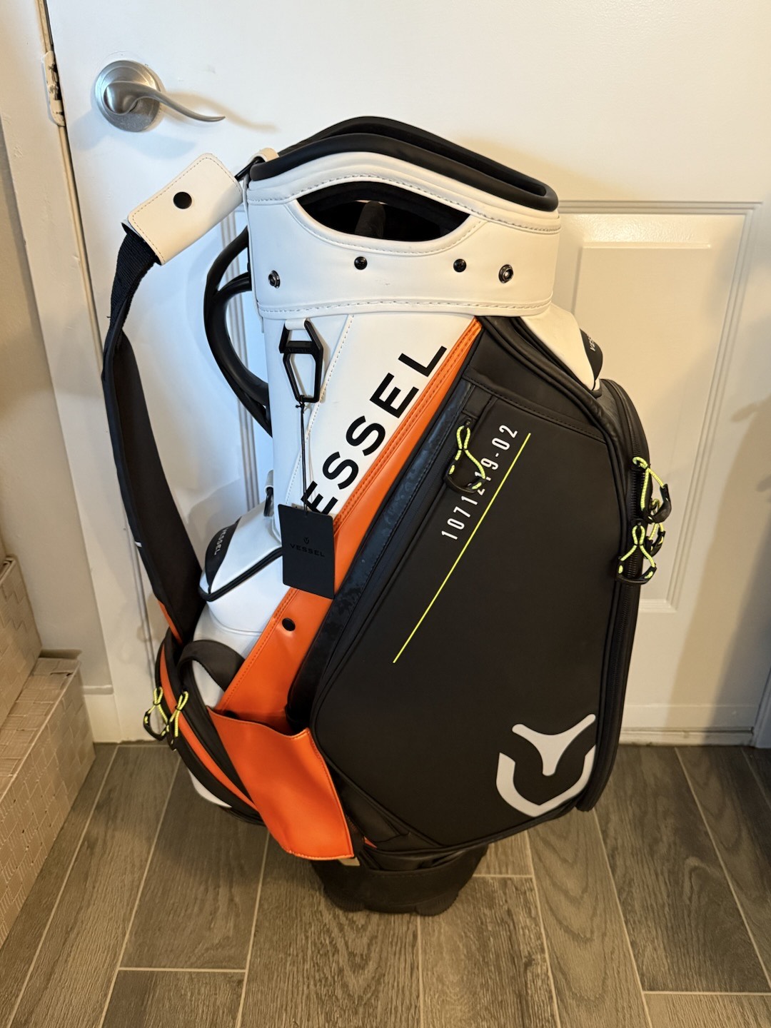Vessel Prime 2.0 Iridium Staff Bag - White/Orange/Black/Lime Green Accents