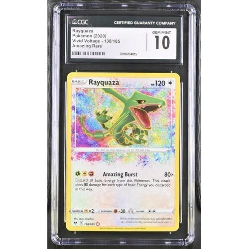 Rayquaza Vivid Voltage Amazing Rare CGC Gem Mint 10 Pokemon 2020 English