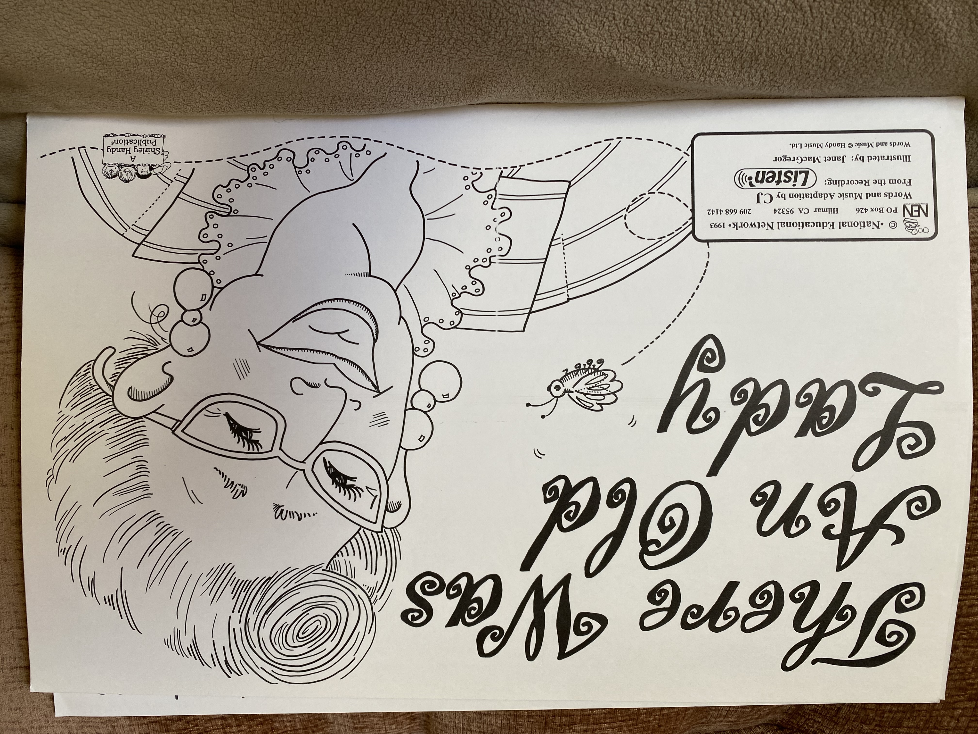 1993 "There was an old lady" song cards illustrated by Janet MacGregor ...